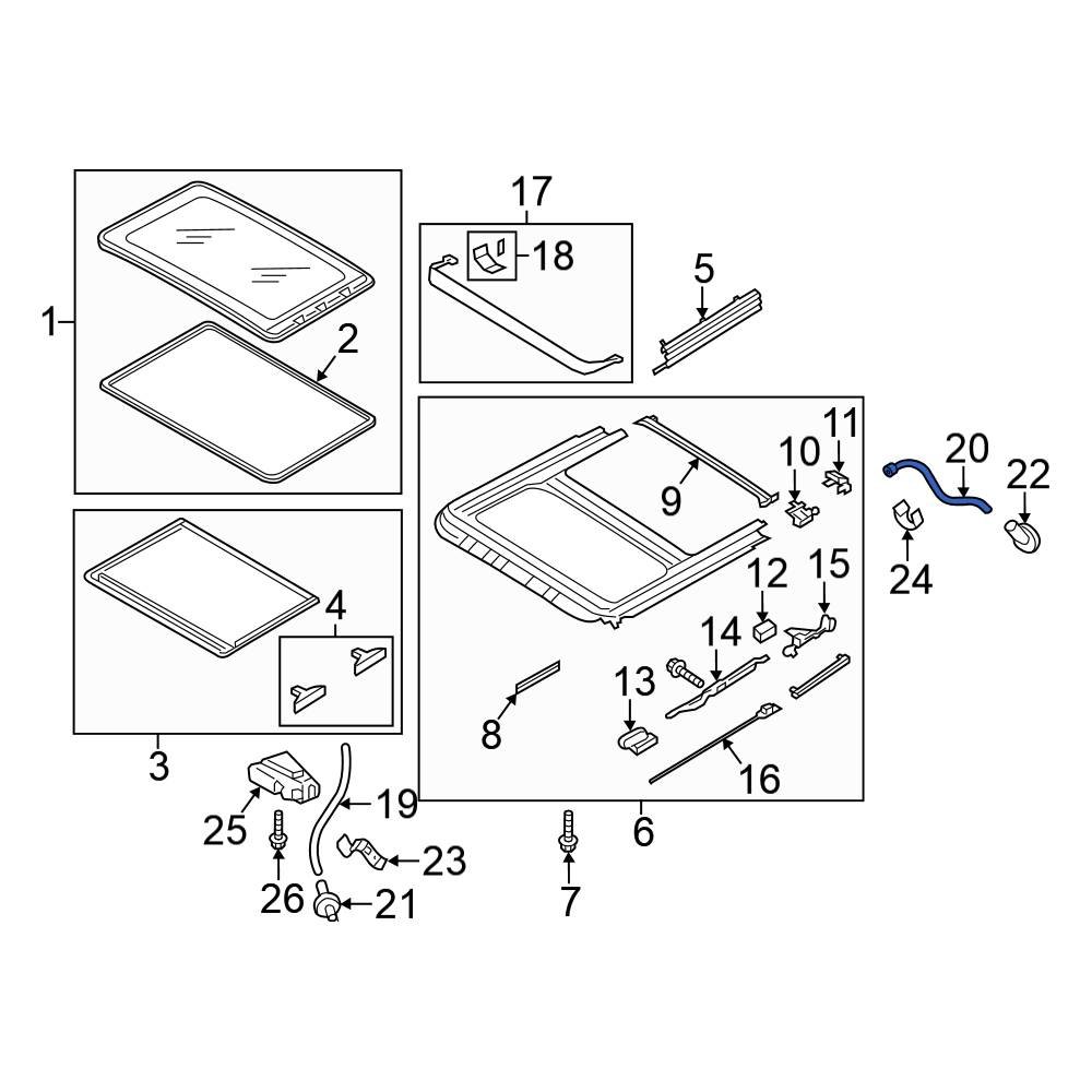 Volkswagen OE 5G0877228 - Sunroof Drain Hose