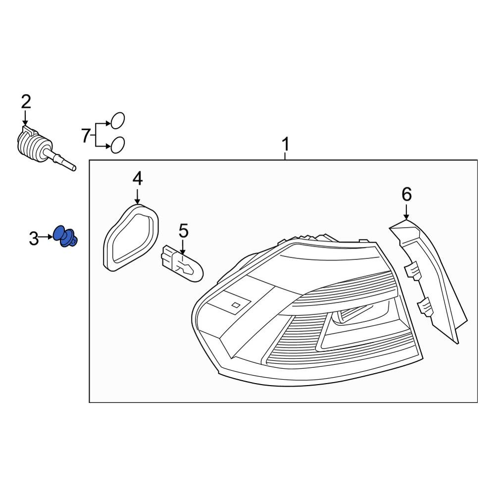 Volkswagen OE 3C8945246 - Tail Light Clip