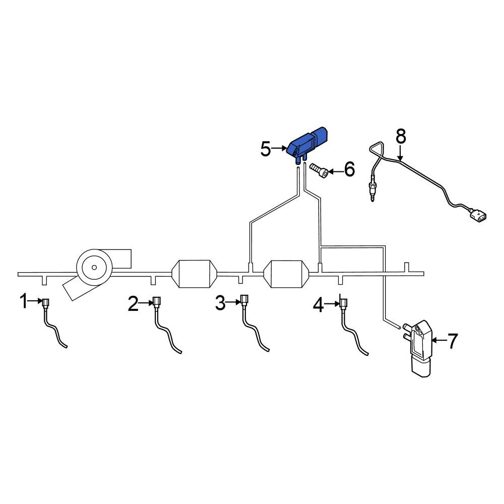Volkswagen OE 03L906051D - Exhaust Gas Differential Pressure Sensor