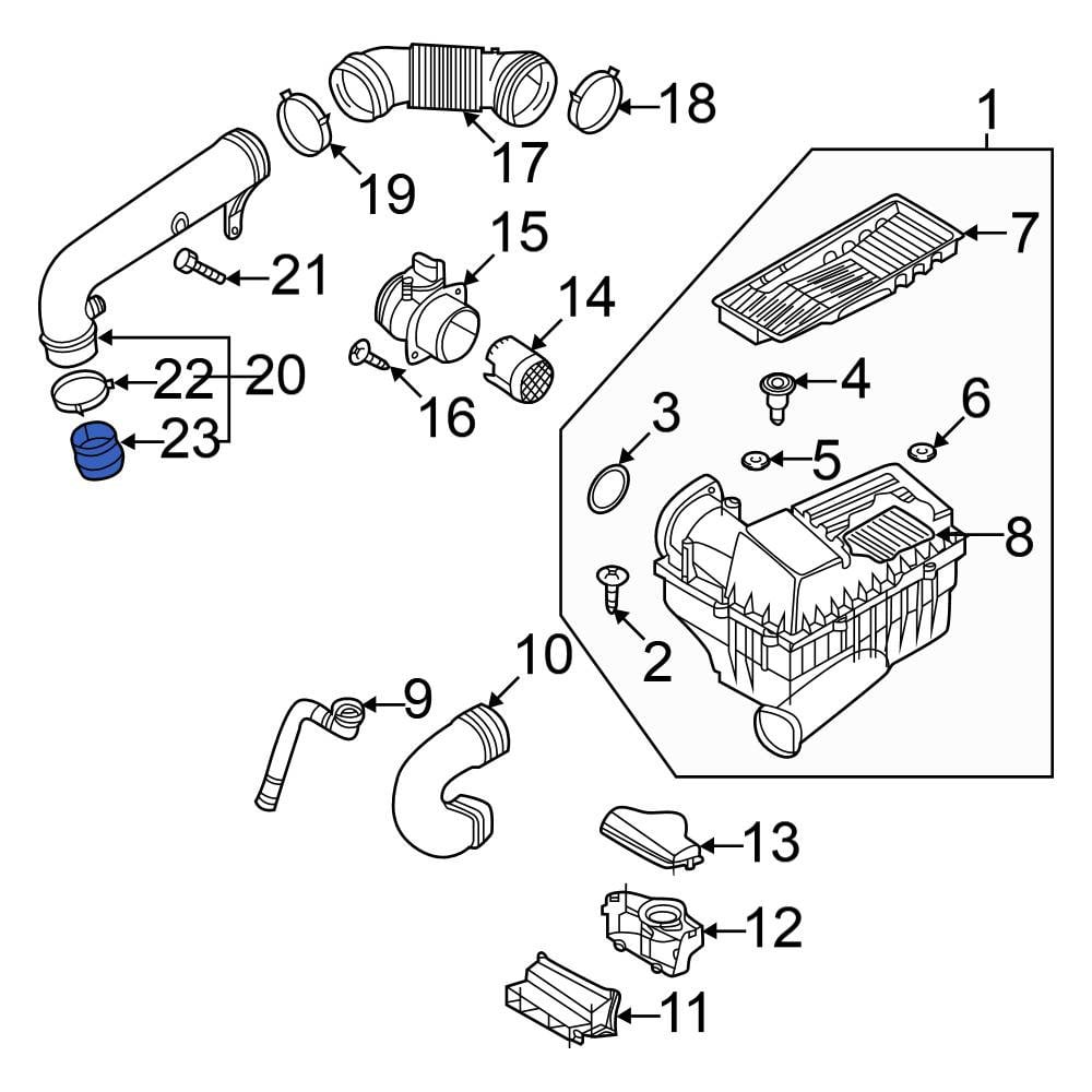 Volkswagen OE 1K0129627C - Engine Air Intake Hose