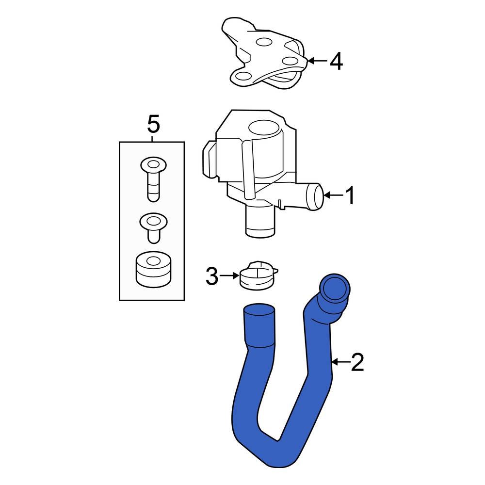 Volkswagen OE 5C0122051N - Lower Radiator Coolant Hose