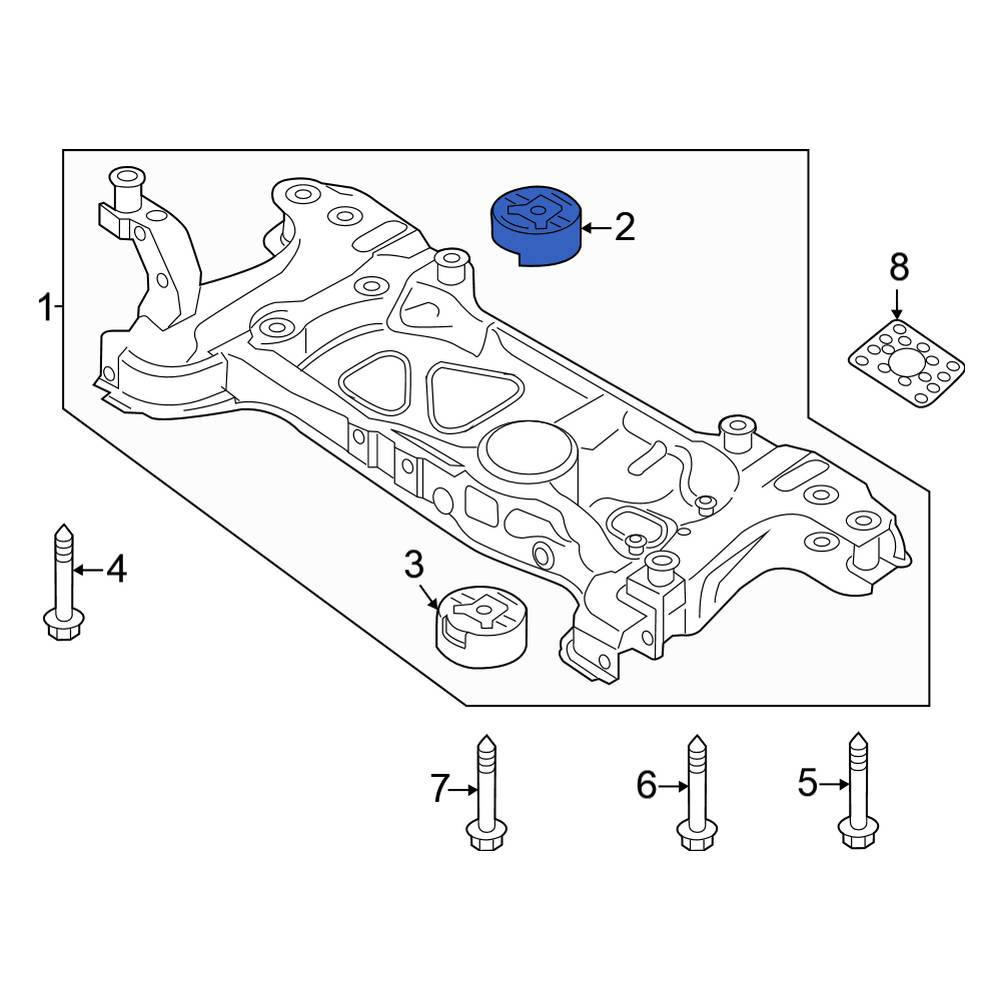 Volkswagen OE 1K0199868R - Upper Engine Cradle Insulator
