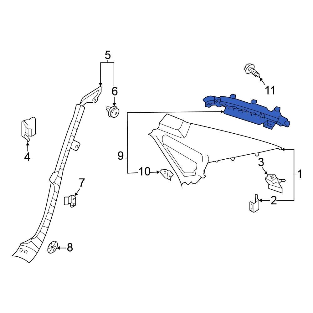 Volkswagen OE 561825522A - Rear Right Sound Absorber