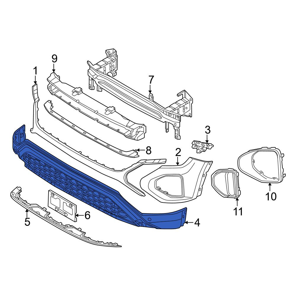 Volkswagen OE 3CN805901P9B9 - Front Lower Bumper Cover