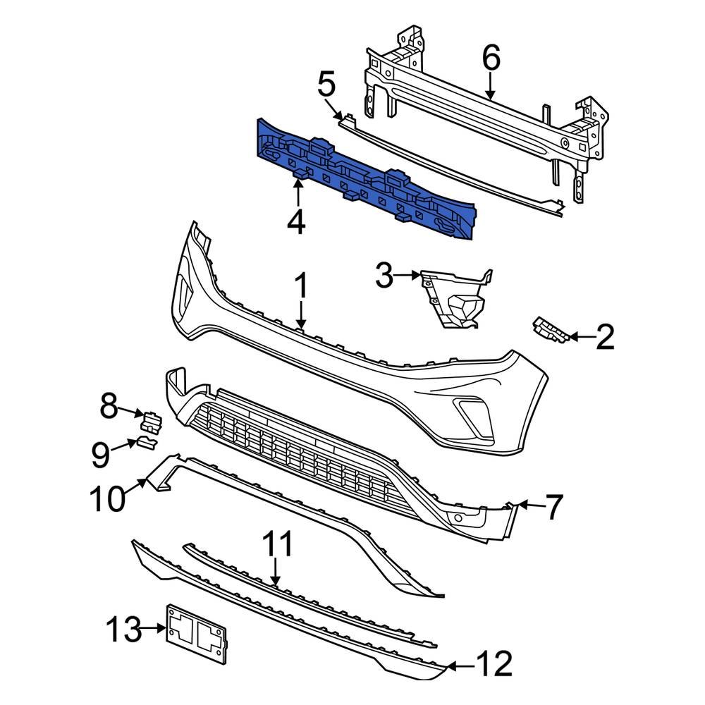 Volkswagen OE 3CM807248 - Front Bumper Impact Absorber