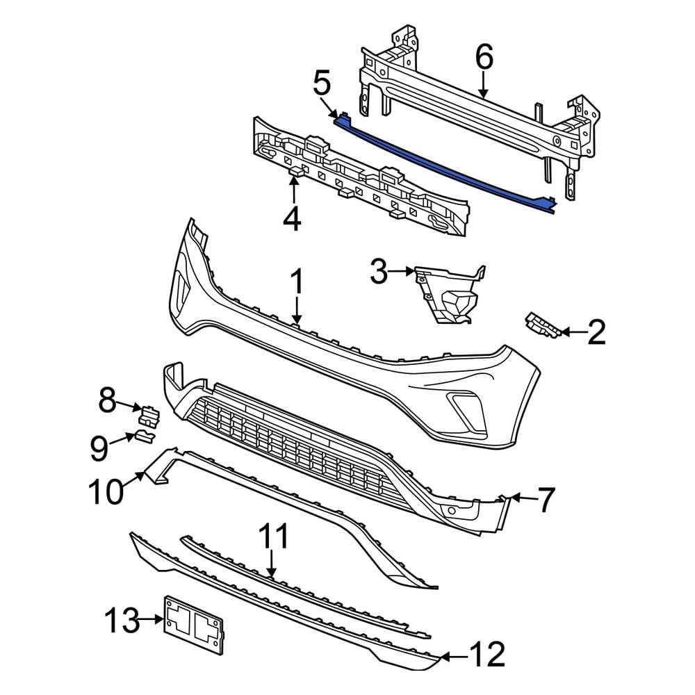 Volkswagen OE 3CM807651A - Front Bumper Cover Reinforcement Beam