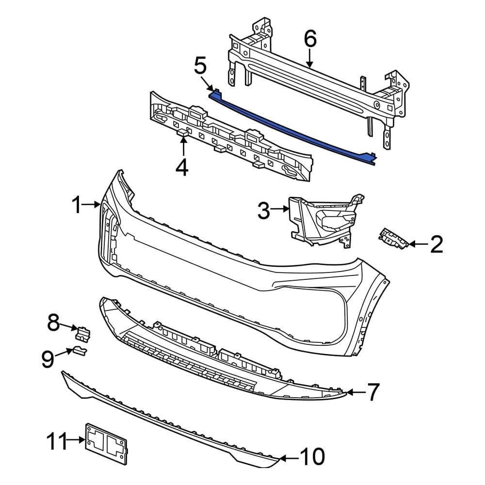 Volkswagen OE 3CM807651A - Front Bumper Cover Reinforcement Beam