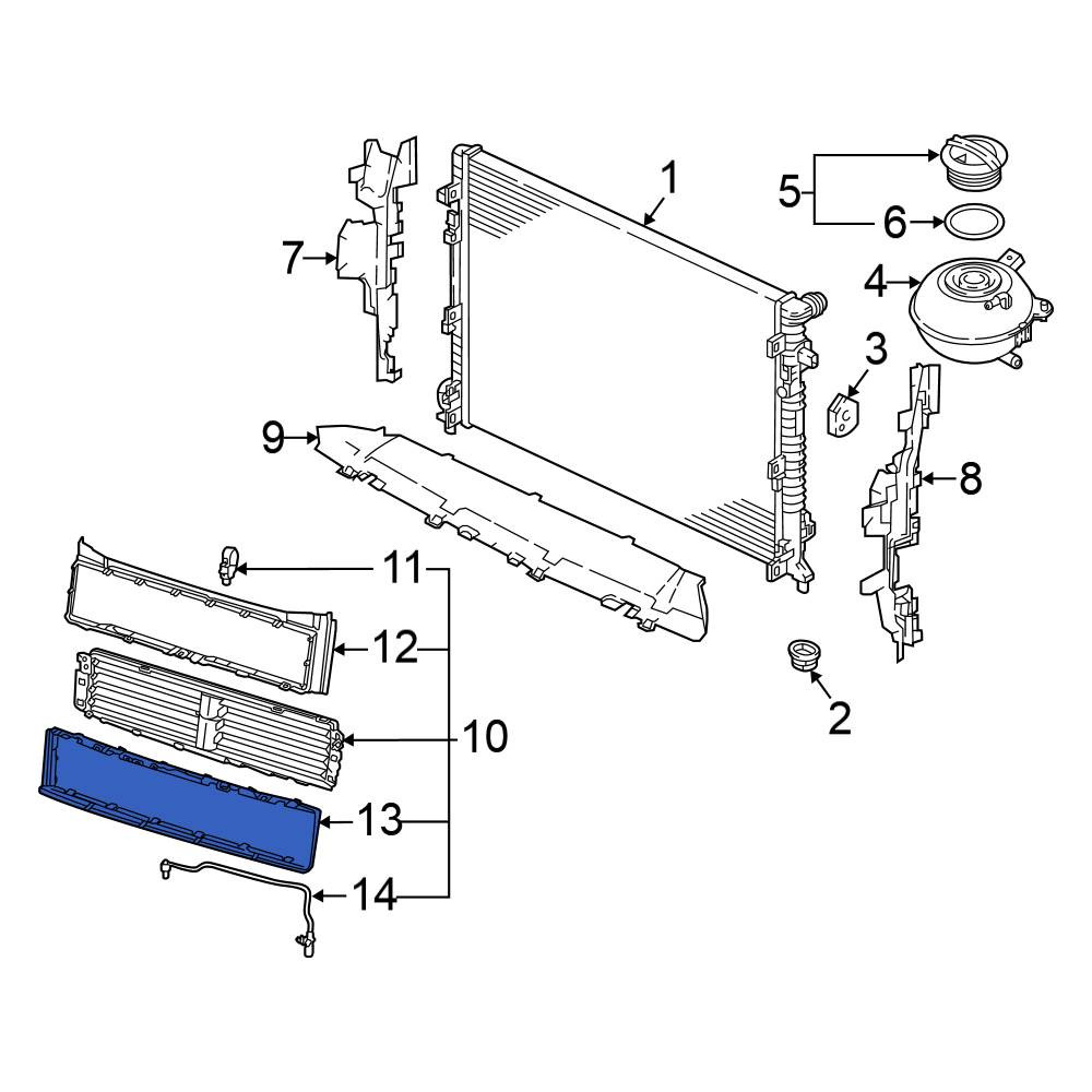 Volkswagen OE 3CN122321A - Front Radiator Support Air Deflector