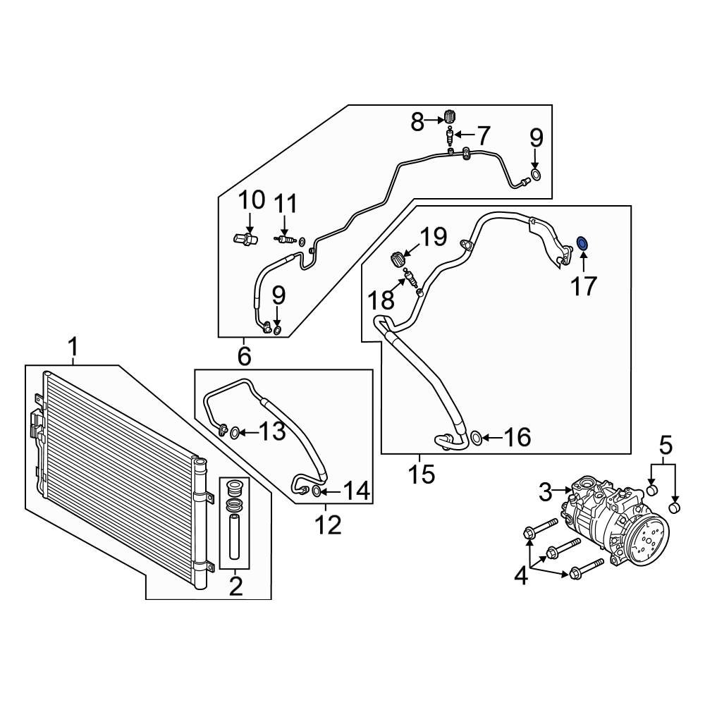 Volkswagen OE 4D0260749B - A/C Refrigerant Line O-Ring