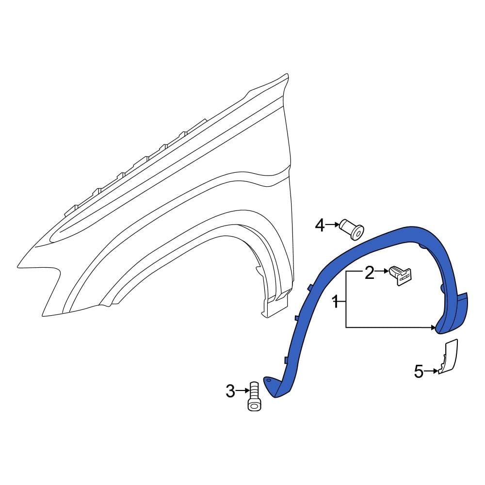Volkswagen OE 3CN853818C9B9 - Rear Right Wheel Arch Molding
