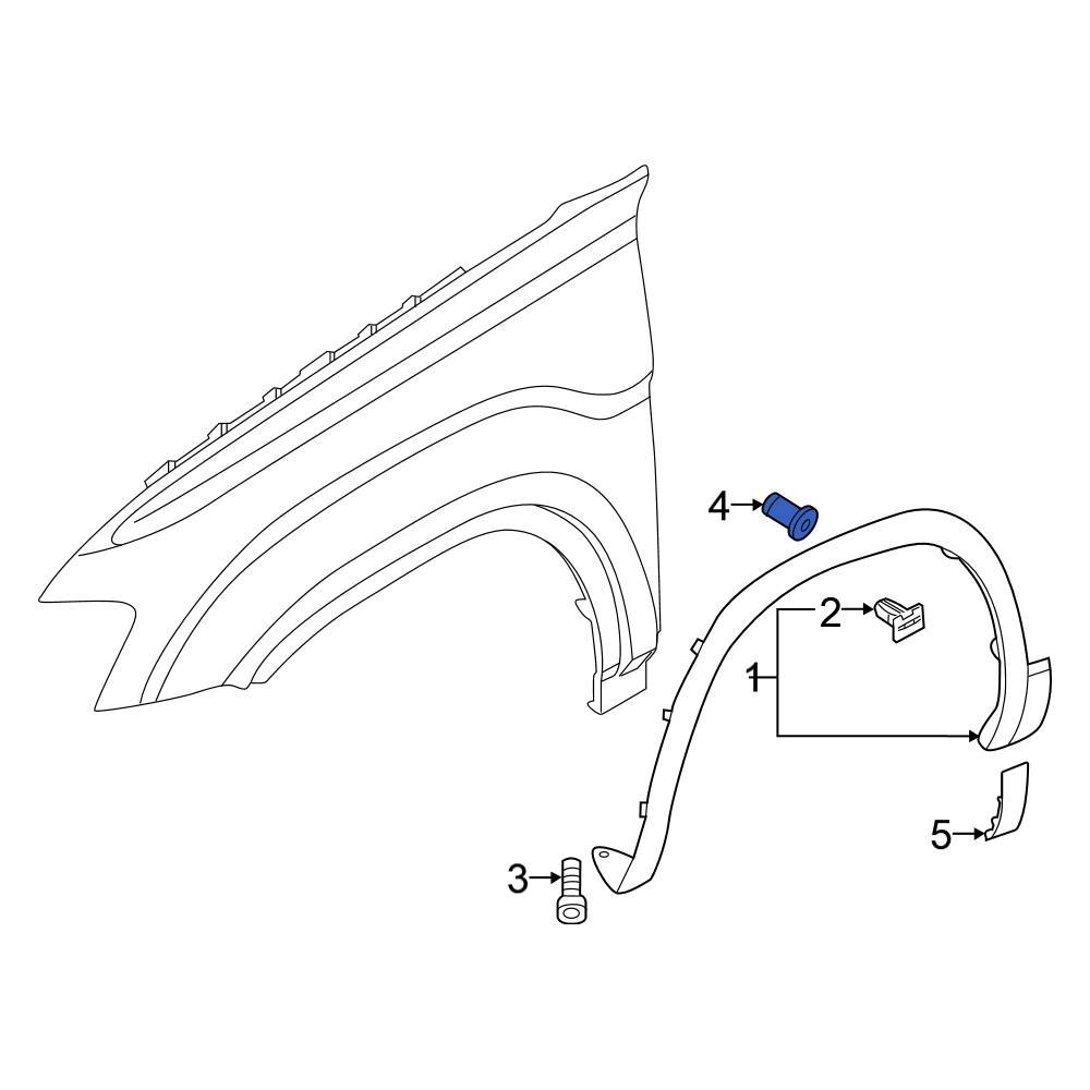 Volkswagen OE 3C0853586 - Door Molding Grommet