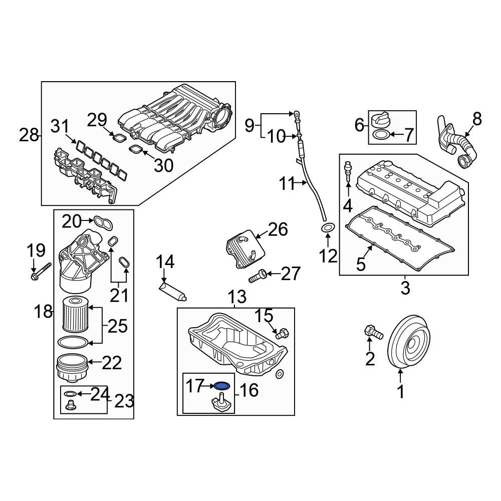 Volkswagen OE 038103196B - Engine Oil Level Sensor Seal