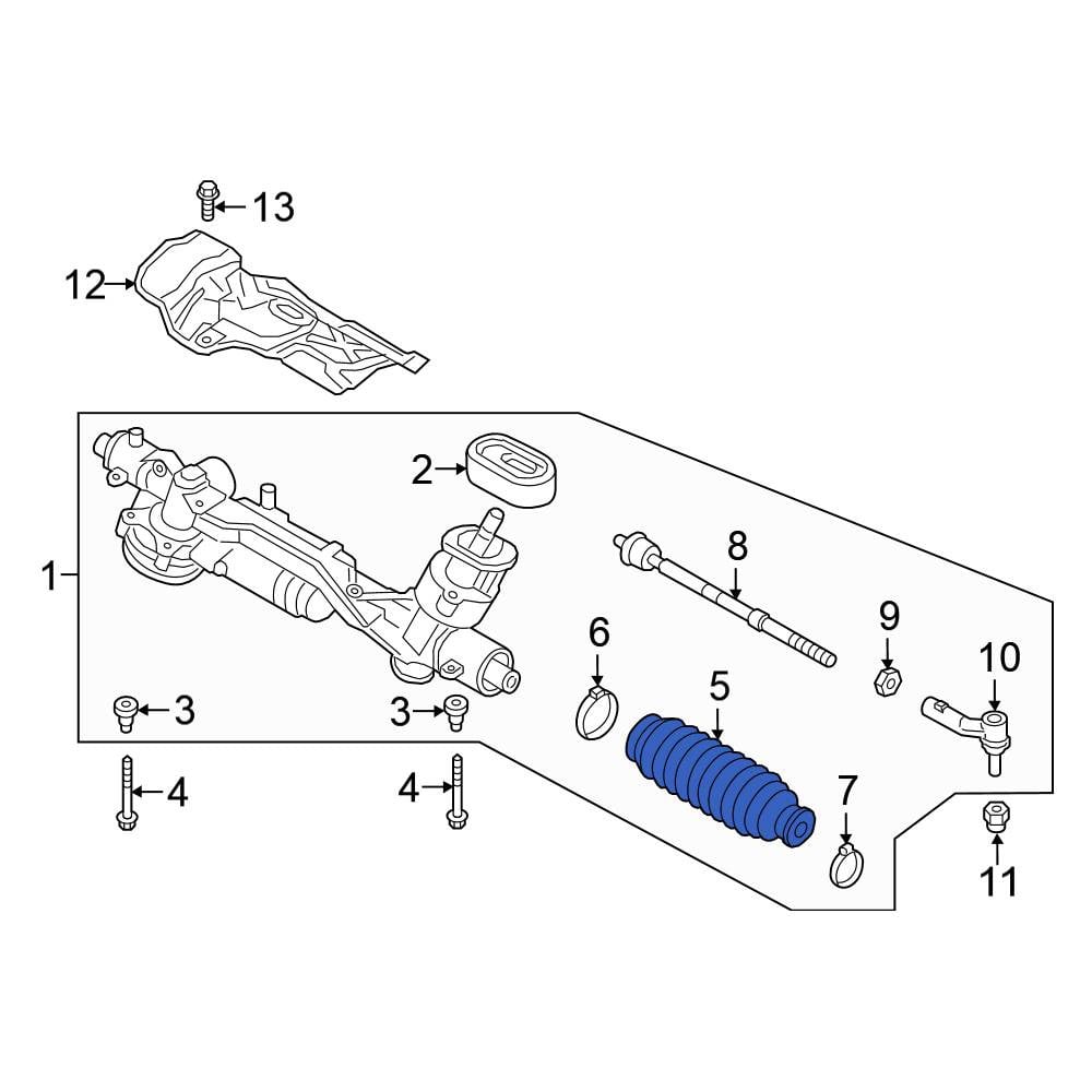 Volkswagen OE 5Q0423831 - Rack and Pinion Bellows