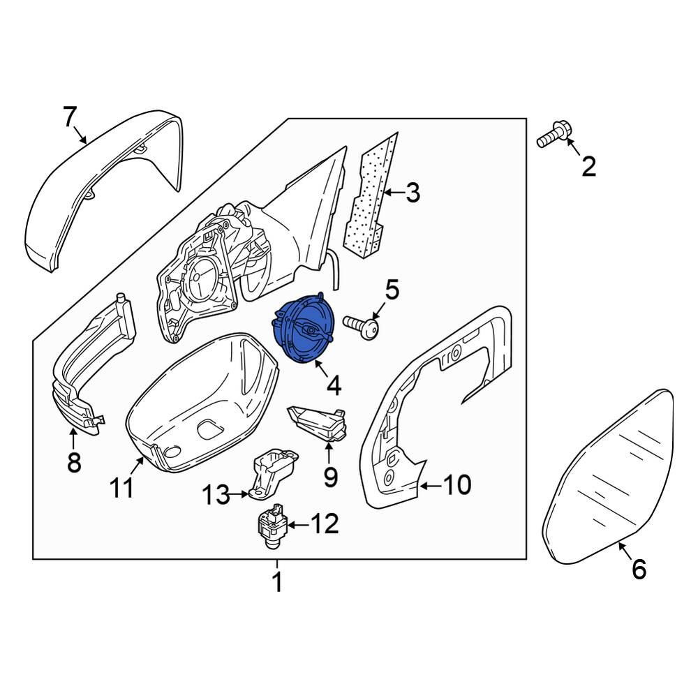 Volkswagen OE 3G0959578C - Front Door Mirror Drive Motor