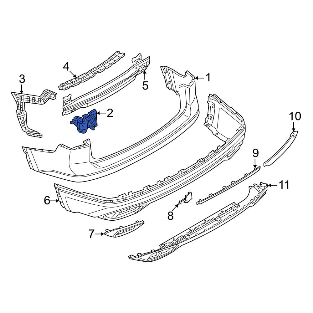 Volkswagen OE 3CN807483C - Left Bumper Cover Bracket