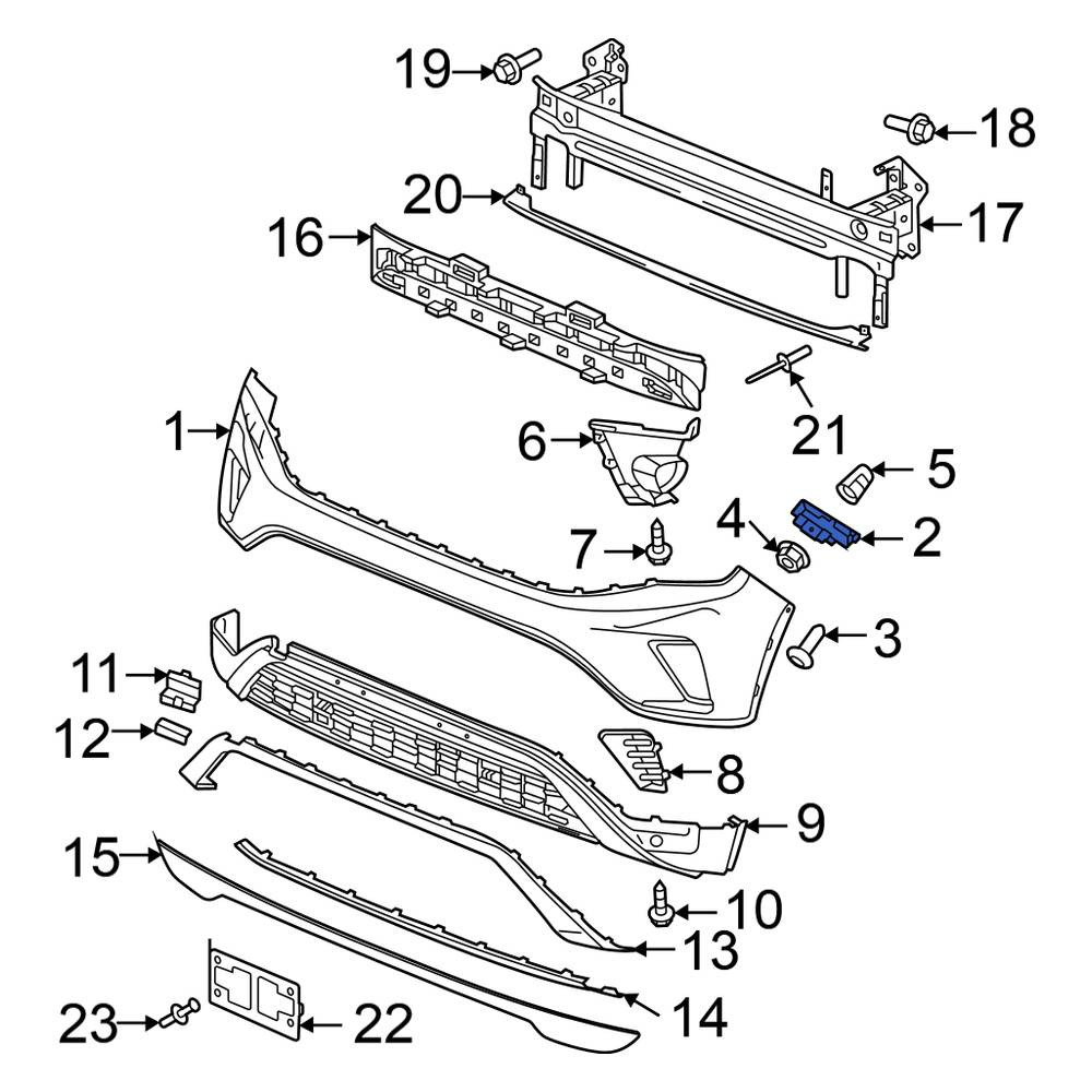 Volkswagen OE 3CM807050 - Front Right Bumper Cover Bracket