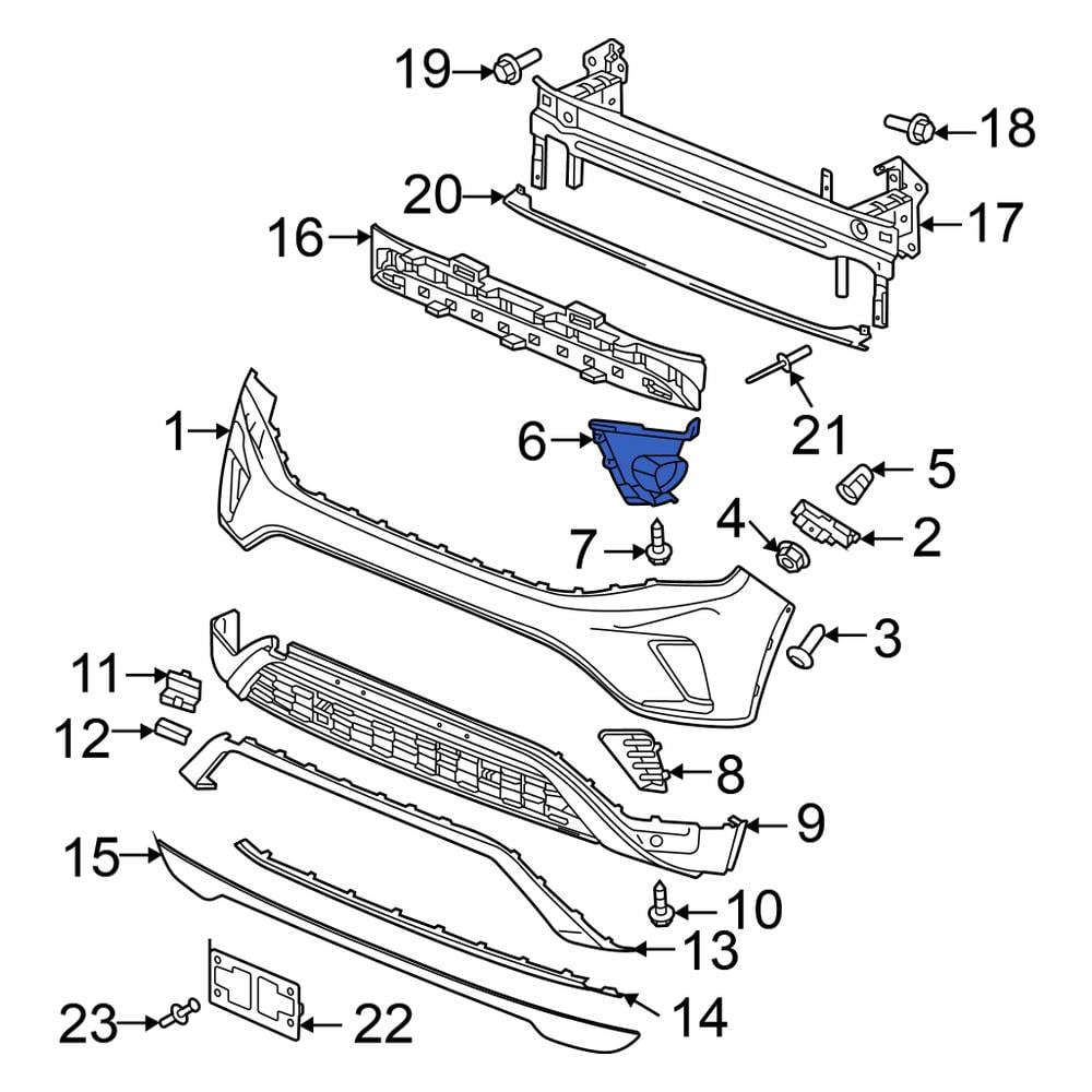 Volkswagen OE 3CM807883 - Front Left Bumper Cover Support Rail