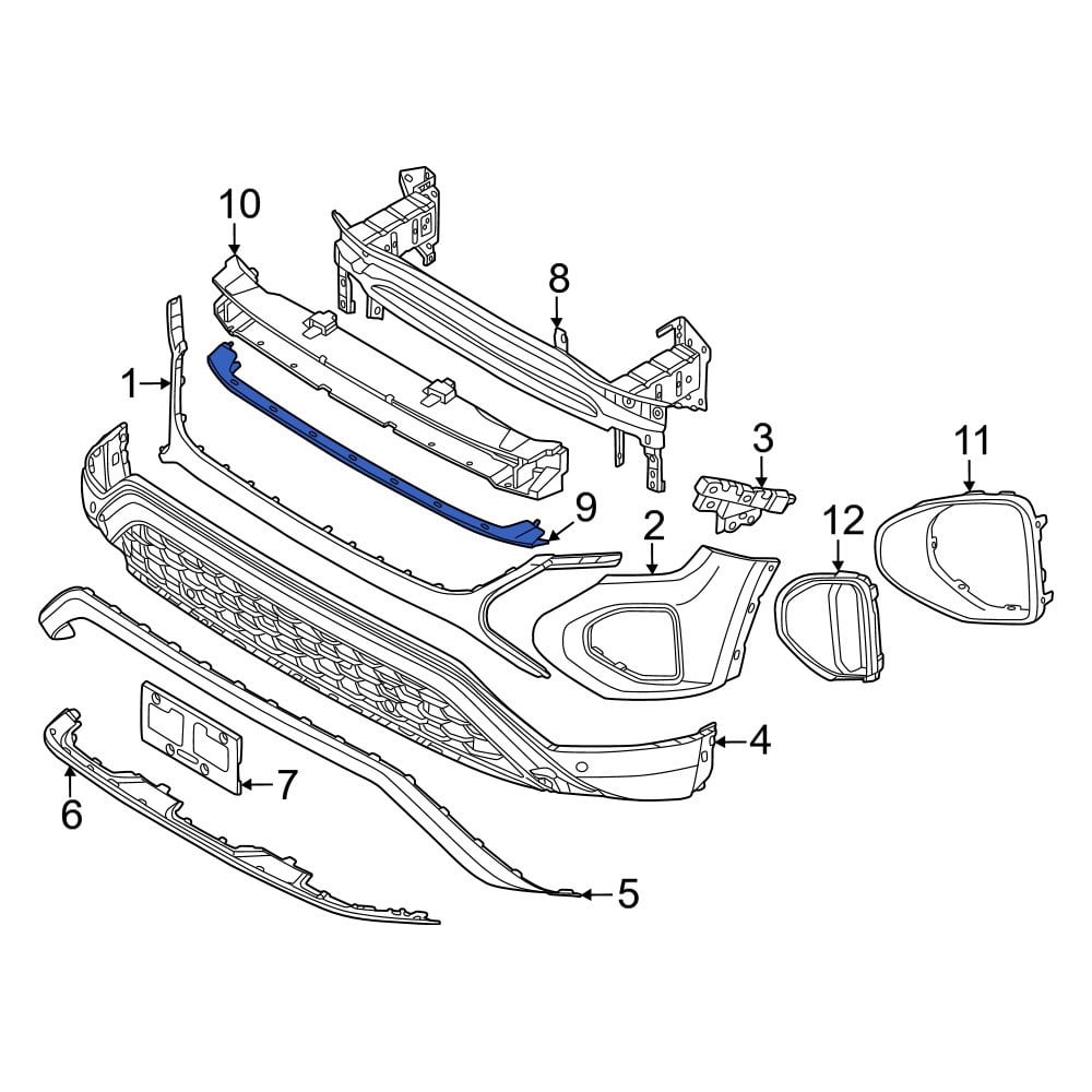 Volkswagen OE 3CM807651A - Front Bumper Cover Reinforcement Beam