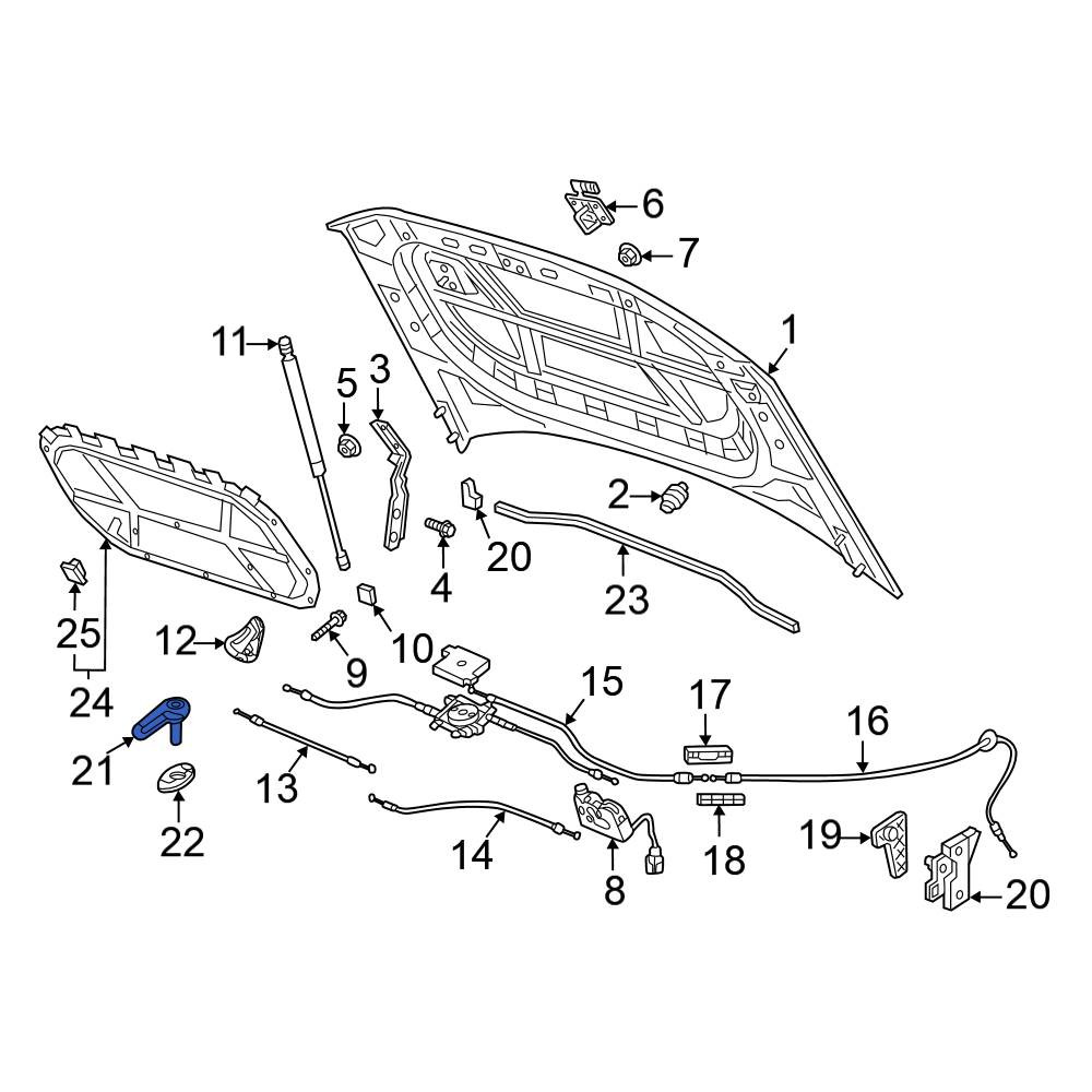 Volkswagen OE 3CM823661A9B9 - Front Hood Release Handle
