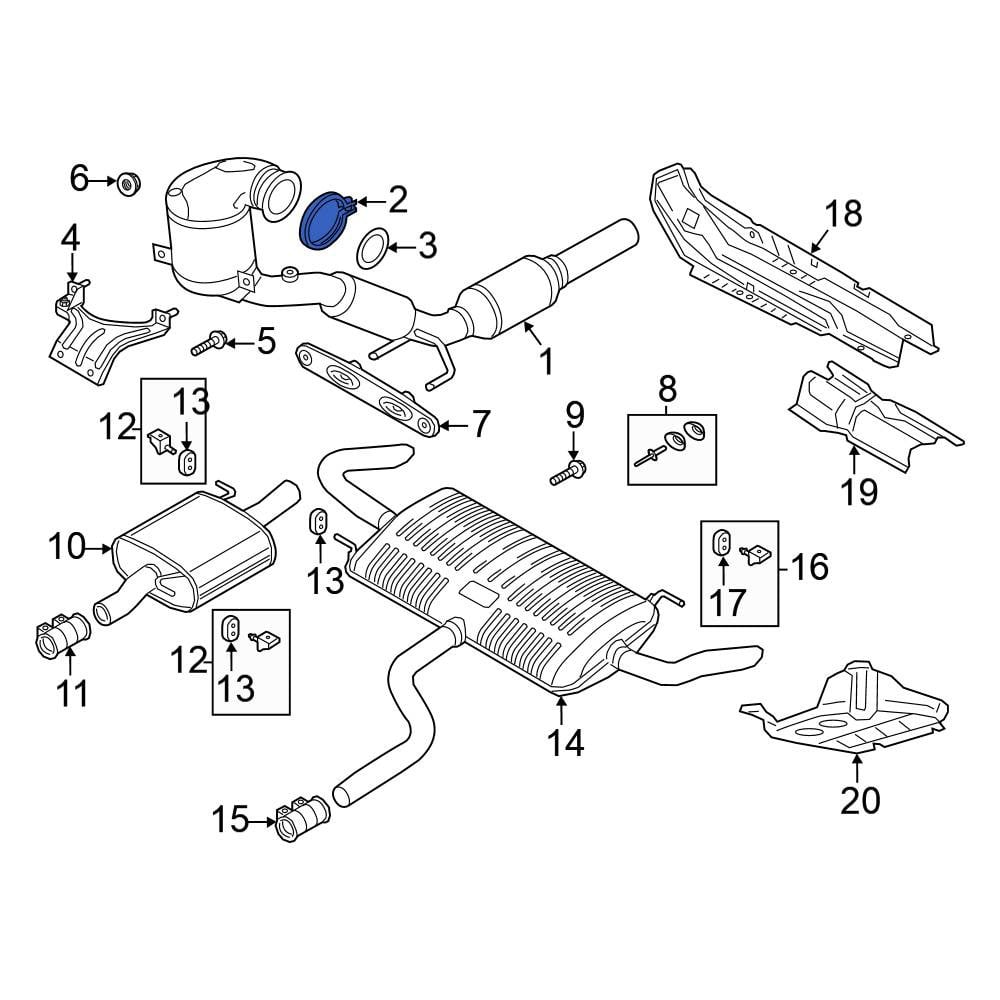 Volkswagen OE 5Q0253725G - Catalytic Converter Clamp