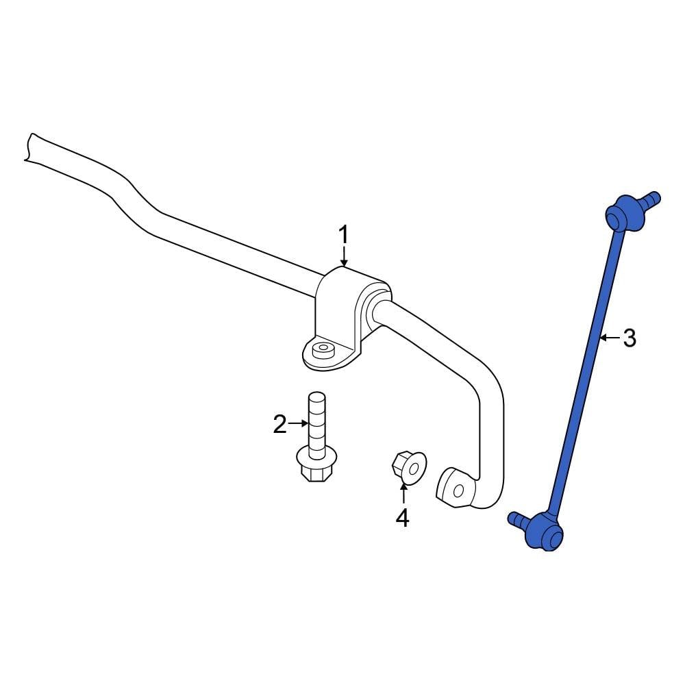 Volkswagen OE 3QF411315A - Front Suspension Stabilizer Bar Link