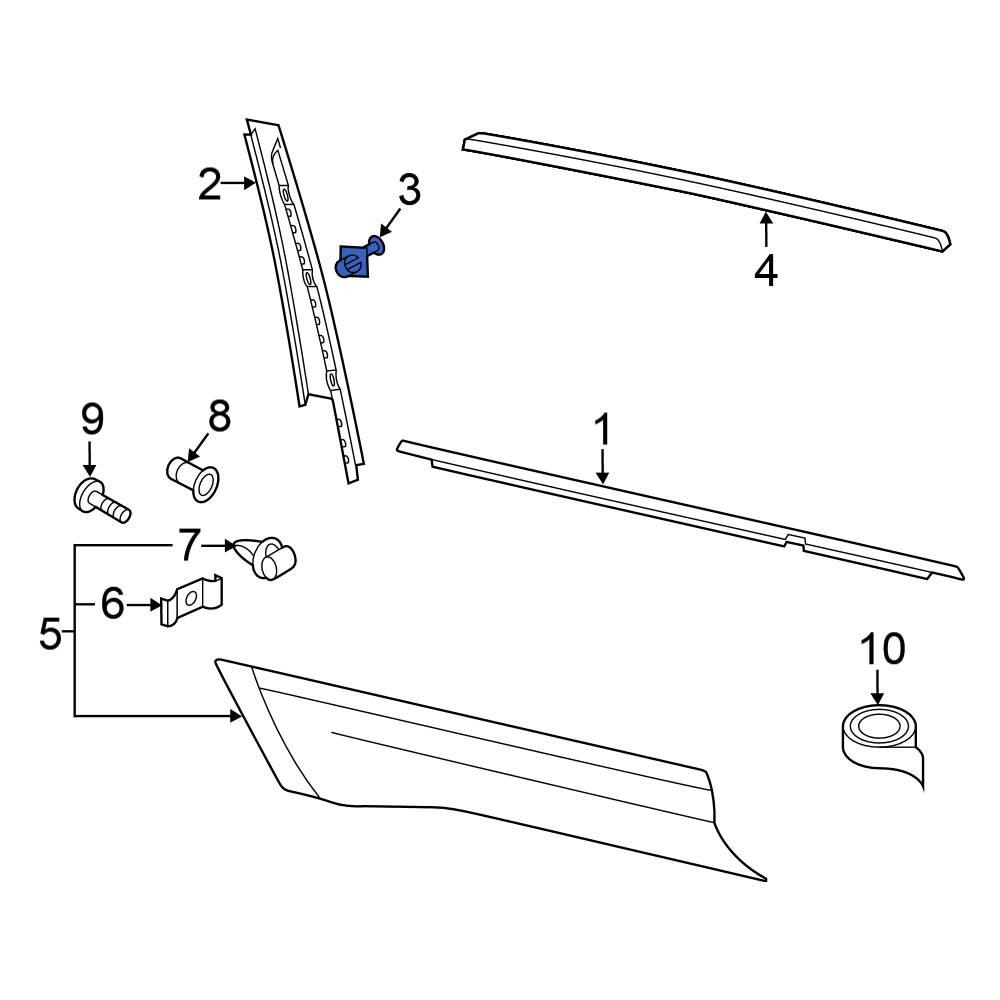 Volkswagen OE 6R0839829D - Door Applique Clip