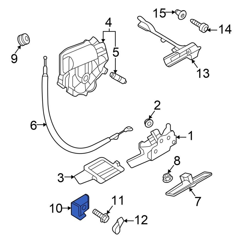 Volkswagen OE 5E9827240 - Rear Lower Liftgate Stop Bumper