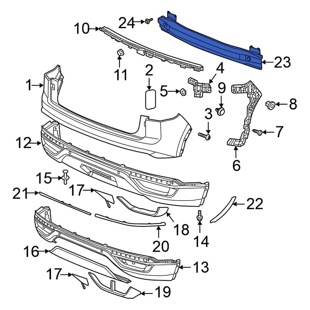 Volkswagen OE 3CM807109A - Front Bumper Impact Bar