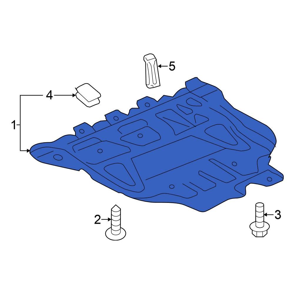 Volkswagen OE 3Q0825235A - Front Radiator Support Splash Shield