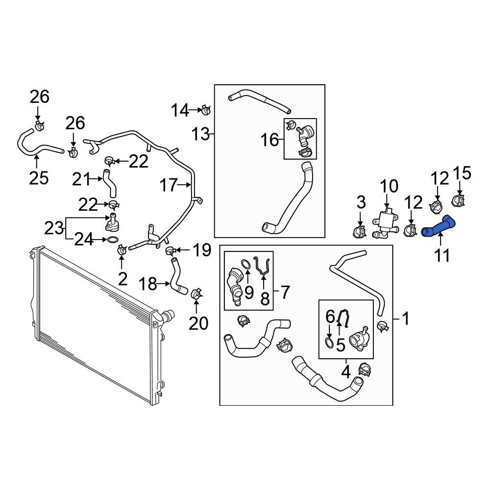 Volkswagen OE 5Q0122157AK - Radiator Coolant Hose