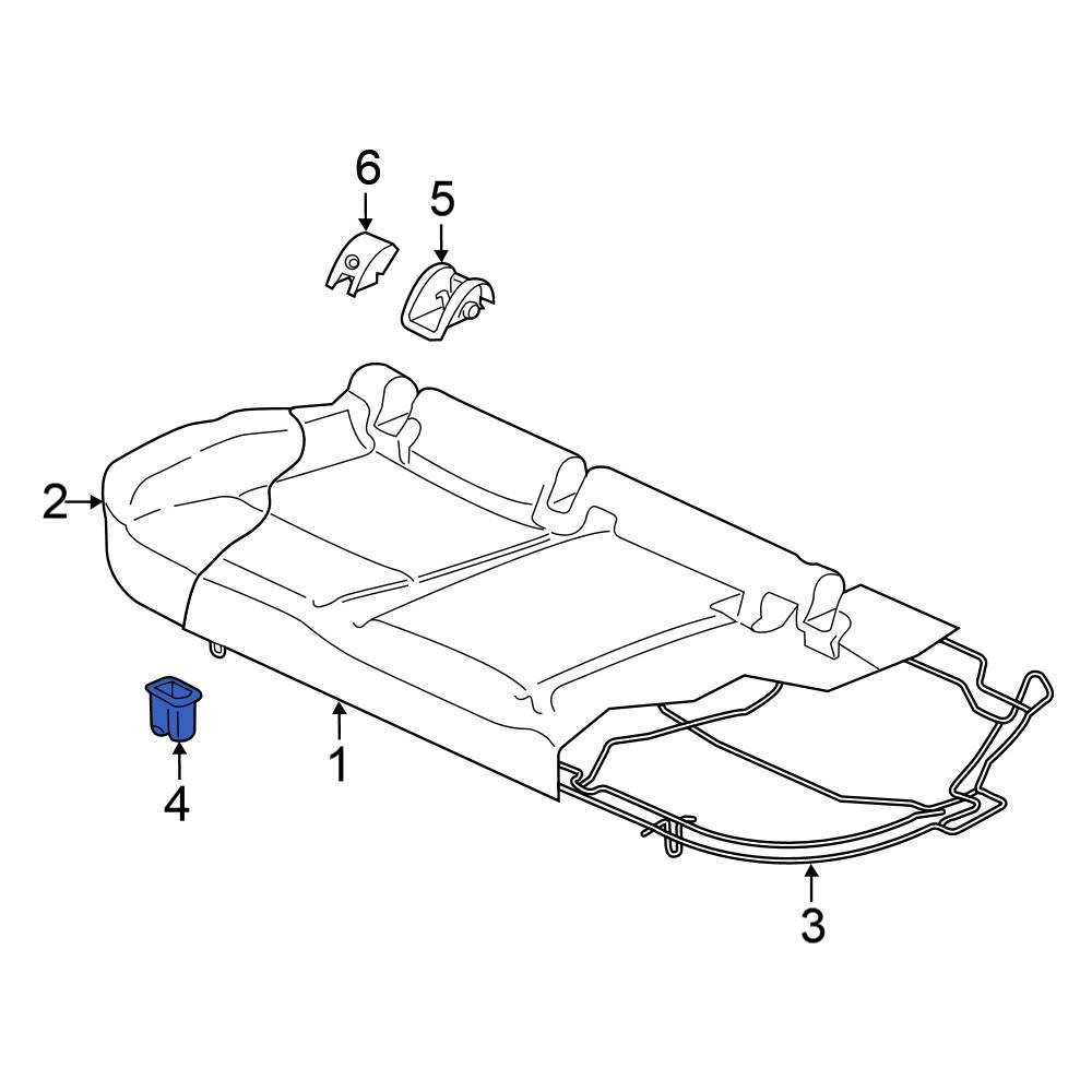 Volkswagen OE 5GM886373 - Rear Seat Cushion Pad Grommet