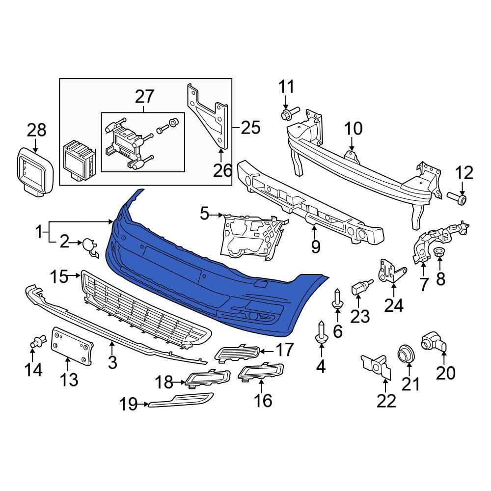 Volkswagen OE 5GM807217HGRU - Front Bumper Cover