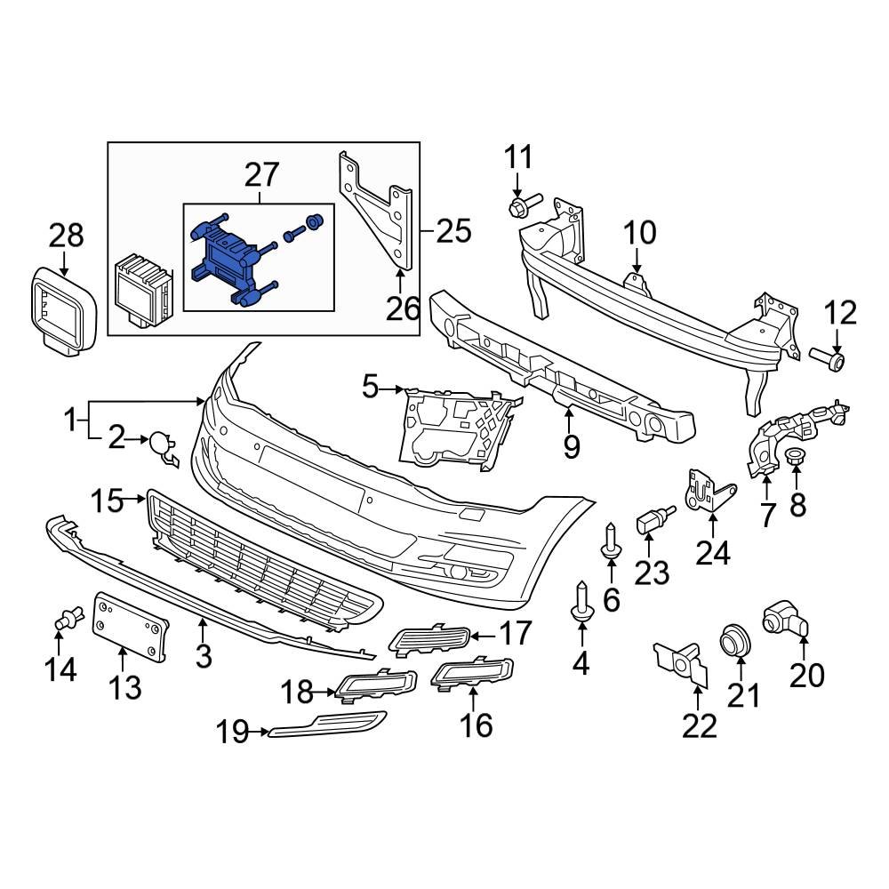 Volkswagen OE 5G0998561 - Cruise Control Distance Sensor Hardware Kit