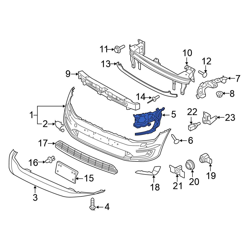 Volkswagen OE 5G6813745A - Rear Body Panel Bracket