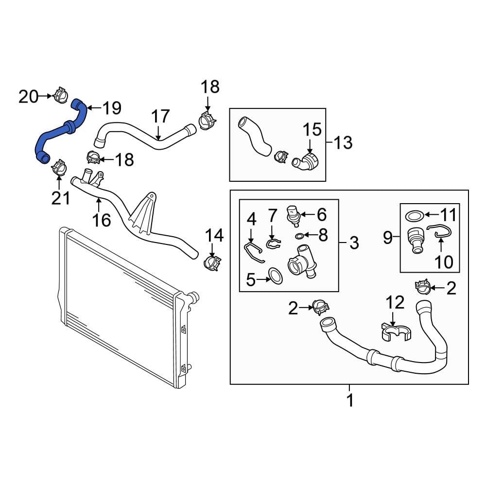 Volkswagen OE 5Q0122109J - Engine Coolant Overflow Hose
