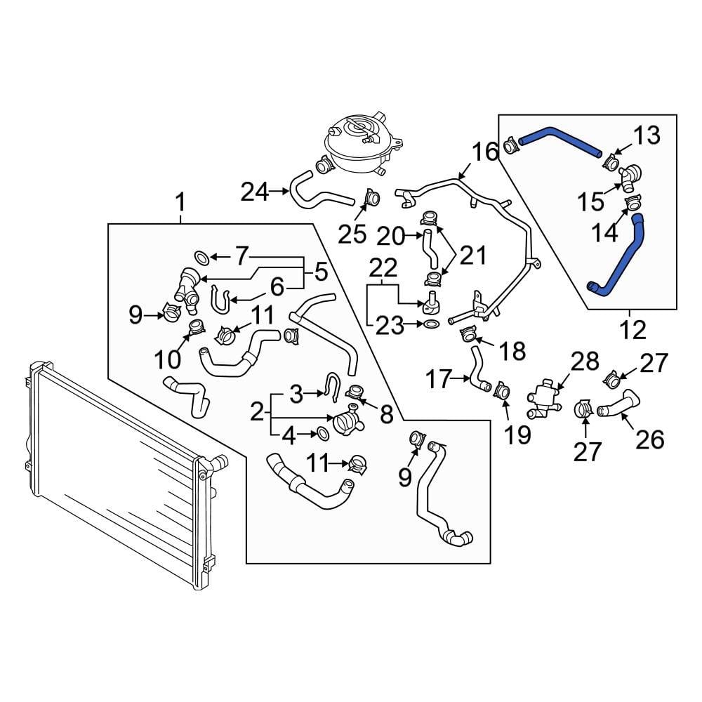 Volkswagen OE 5Q0122157AK - Radiator Coolant Hose