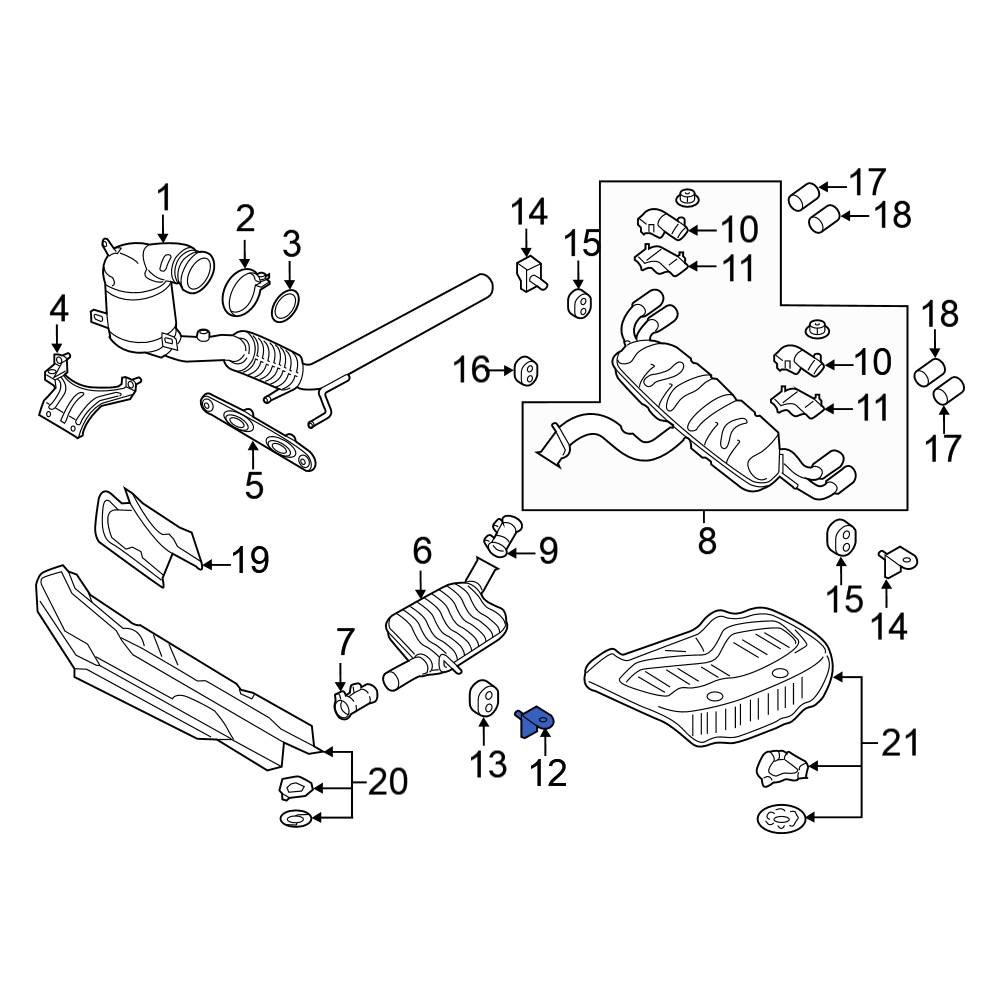 Volkswagen OE 5Q0253144AA - Front Exhaust System Hanger