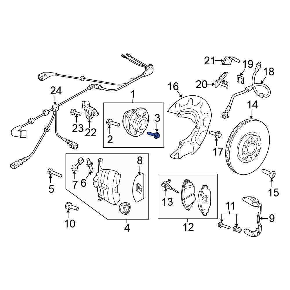 Volkswagen OE WHT005437A - CV Joint Bolt
