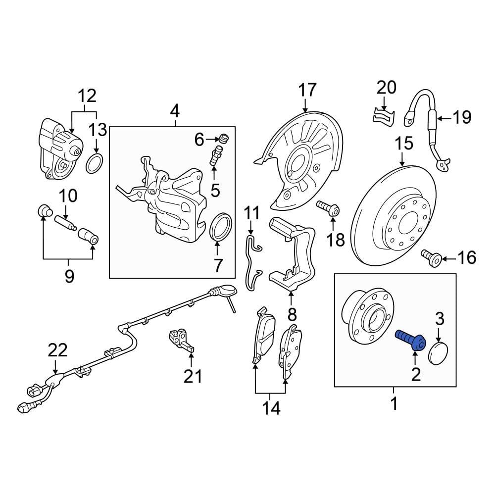 Volkswagen OE WHT007150 - Axle Hub Mounting Bolt