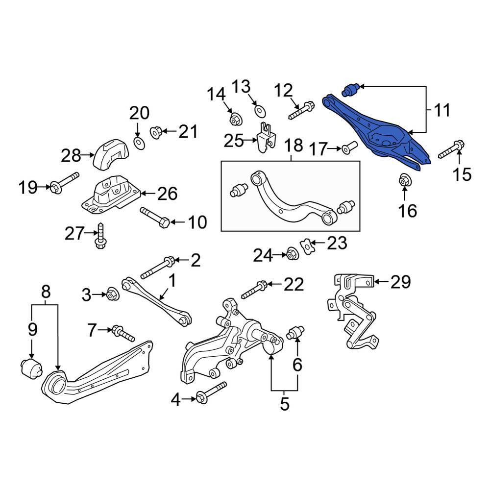 Volkswagen OE 5QM505223 - Rear Left Suspension Trailing Arm