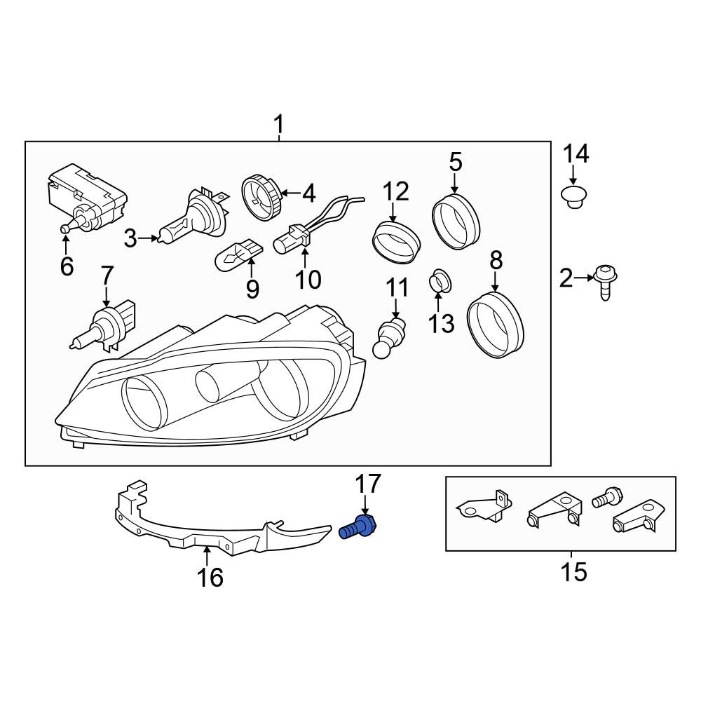 Volkswagen OE WHT004141 - Inner Headlight Mounting Bolt