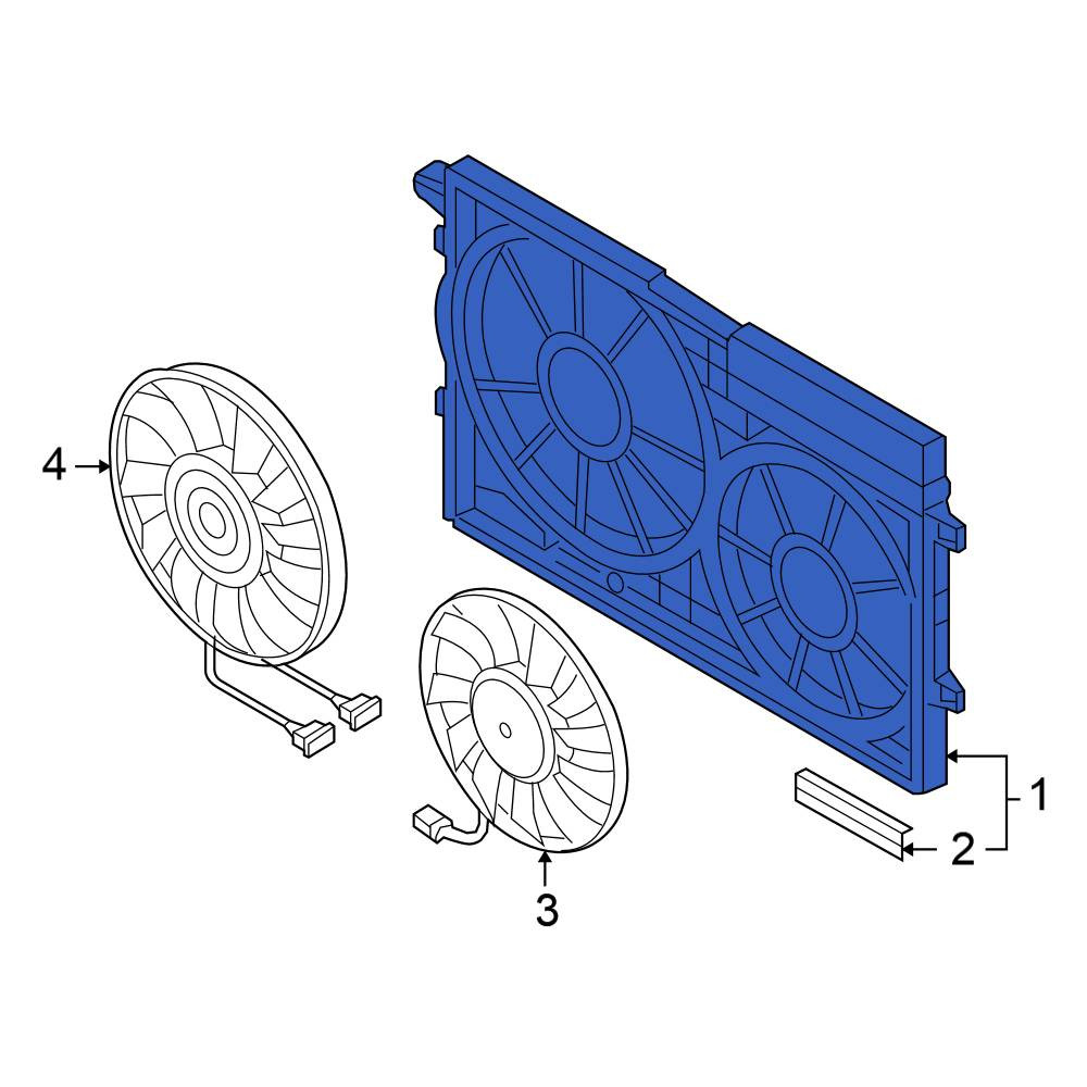 Volkswagen OE 1K0121205AJ - Engine Cooling Fan Shroud