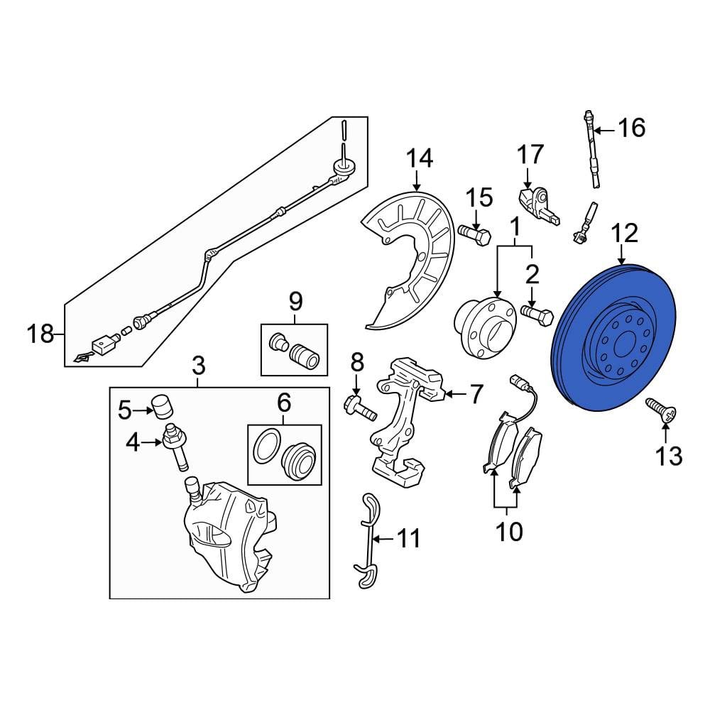 Volkswagen OE 5Q0615301H - Front Disc Brake Rotor