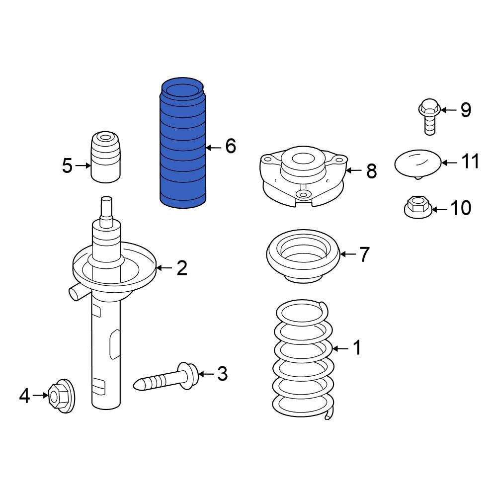 Volkswagen OE 6N0413175A - Suspension Strut Bellows