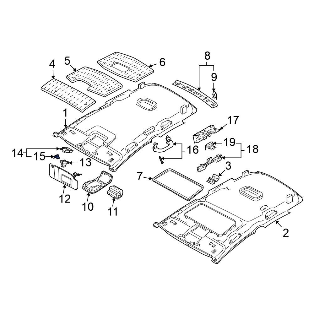 Volkswagen OE 5N0867633B - Headliner Clip