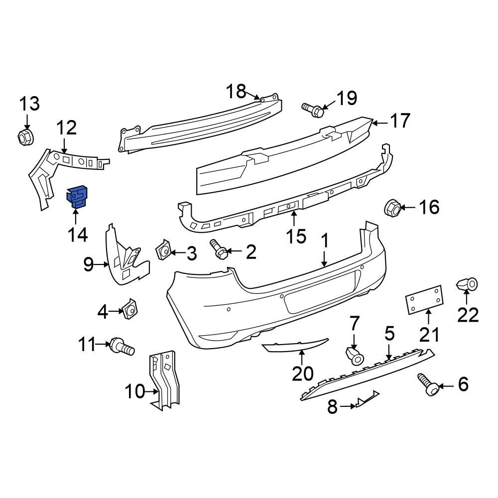 Volkswagen OE 5K0807228A - Front Right Bumper Guide
