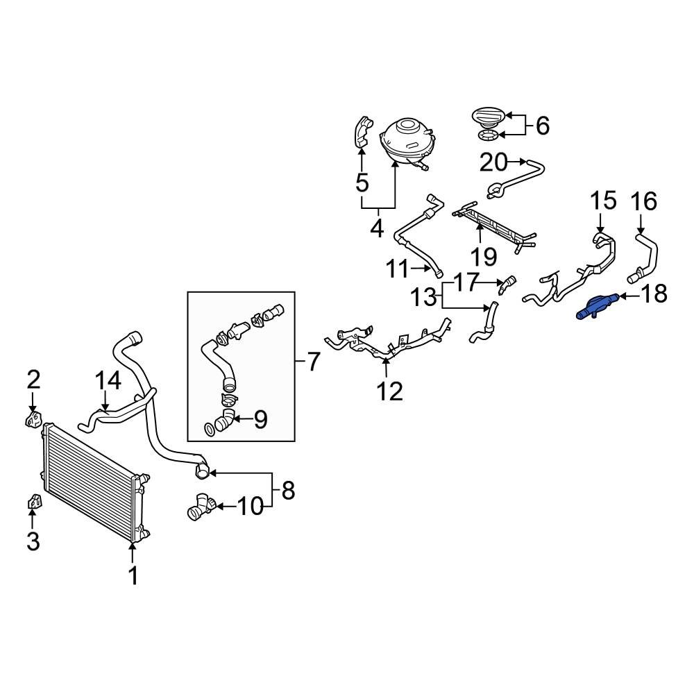 Volkswagen OE 038121132C - Engine Coolant Outlet Flange