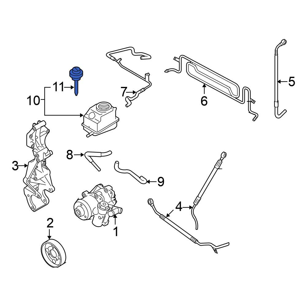 Volkswagen OE 1J0422376A611 - Power Steering Reservoir Cap