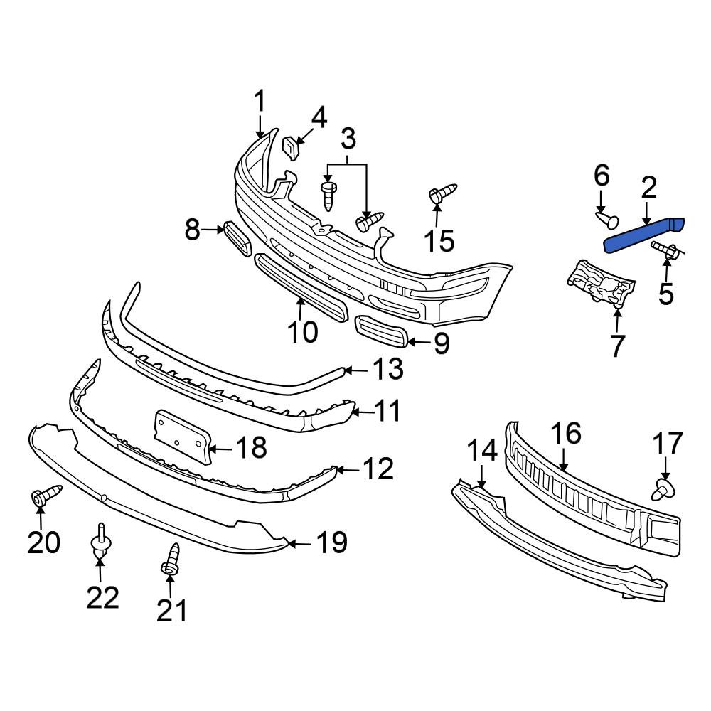 Volkswagen OE 1K0807890B - Front Right Bumper Guide Bracket