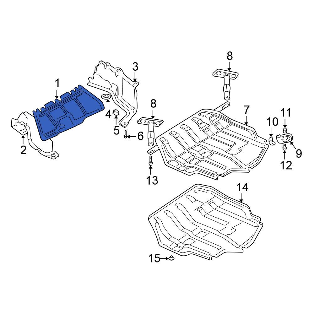 Volkswagen OE 1J0825237R - Front Radiator Support Splash Shield